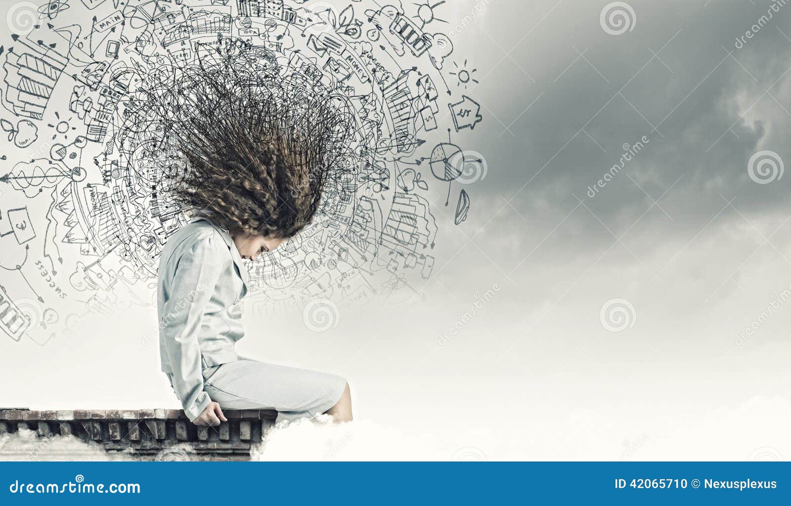 Ideas en mi cabeza foto de archivo. Imagen de renta, humano - 42065710