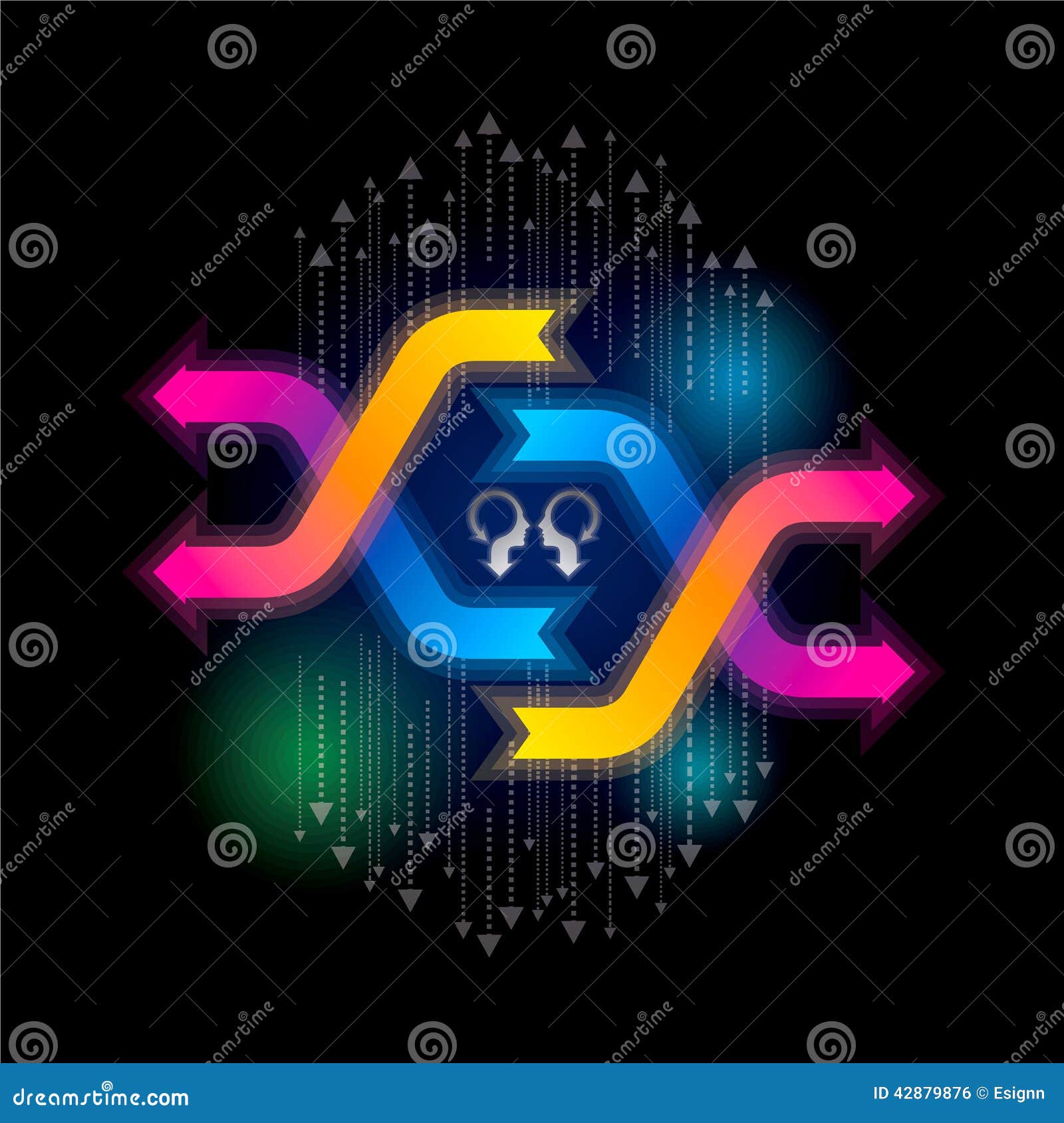 Ideas Exchange with Arrows - Illustration Stock Vector - Illustration ...