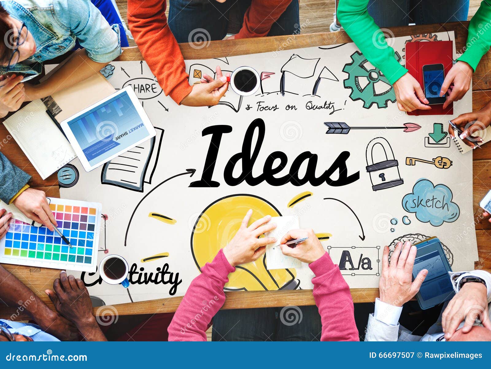 Ideas Idea Vision Design Plan Objective Mission Concept Stock Image ...