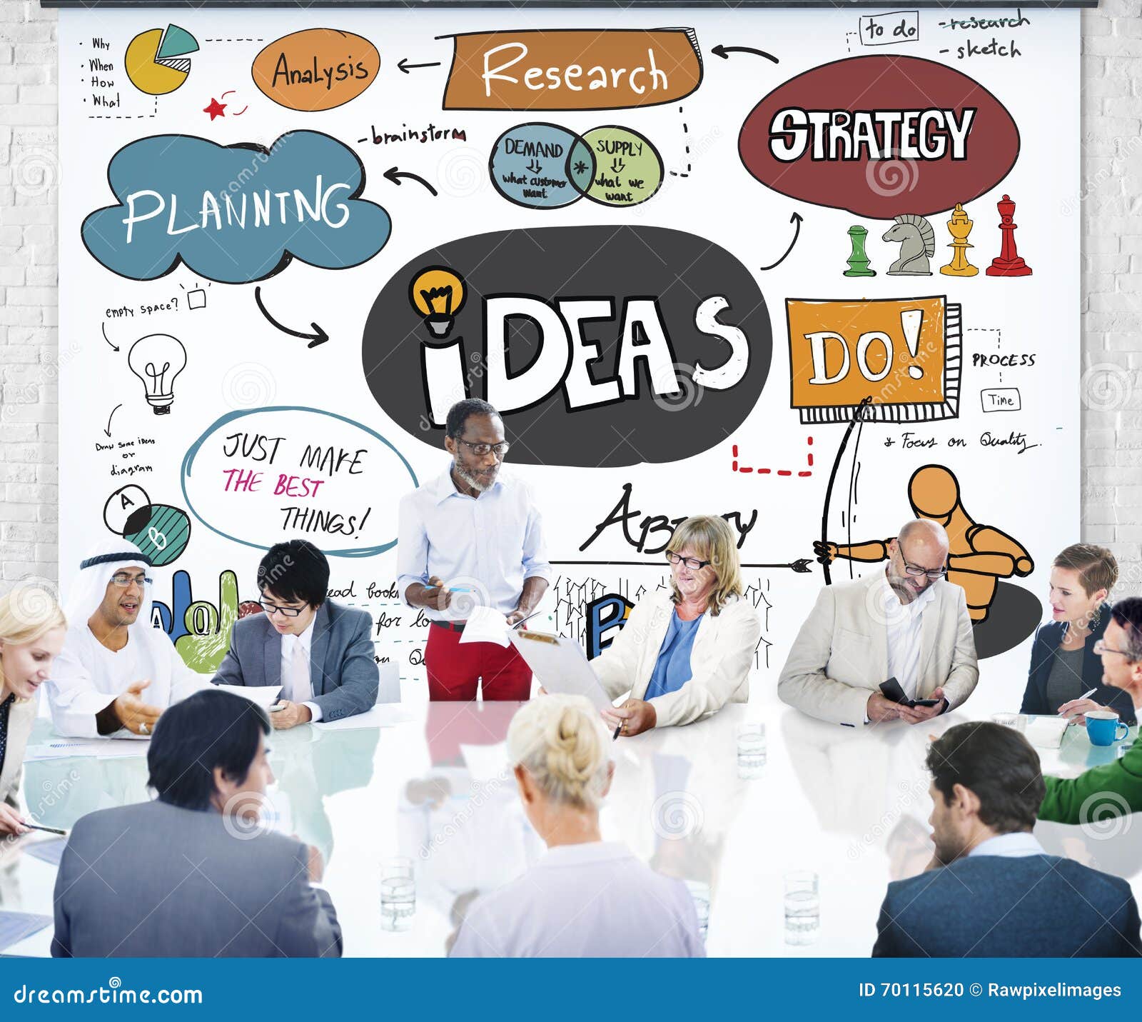 Ideas Idea Vision Design Plan Objective Mission Concept Stock Photo ...