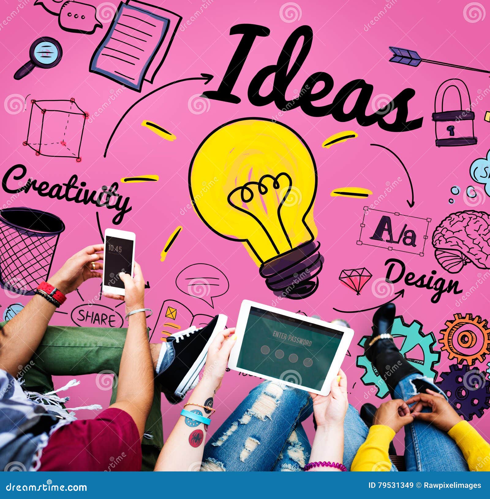 Ideas Idea Vision Design Plan Objective Mission Concept Royalty-Free ...