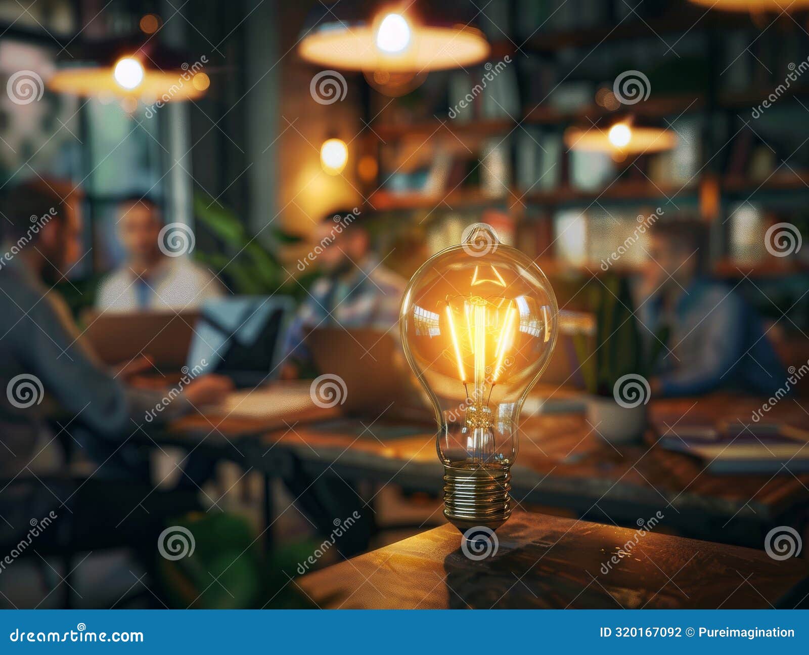 Ideas Illuminate the Path Forward in Team Discussions Stock ...