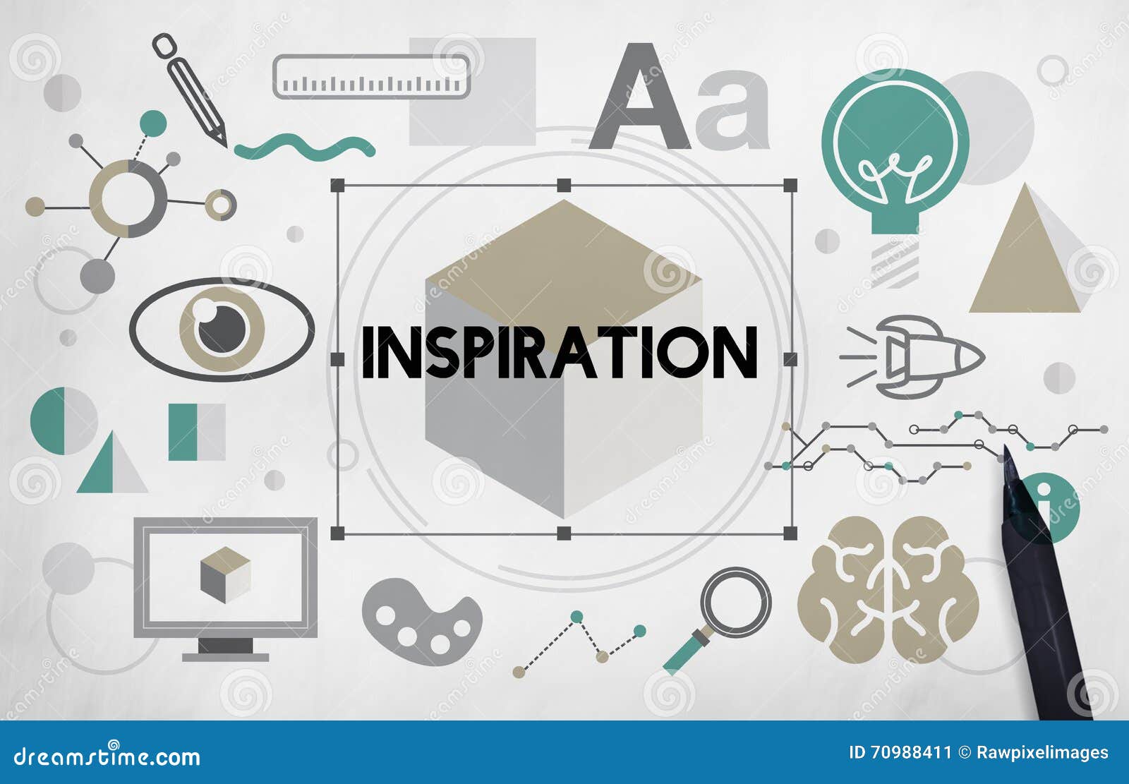 Ideas Innovation Graphic Inspiration Artistic Concept Stock ...