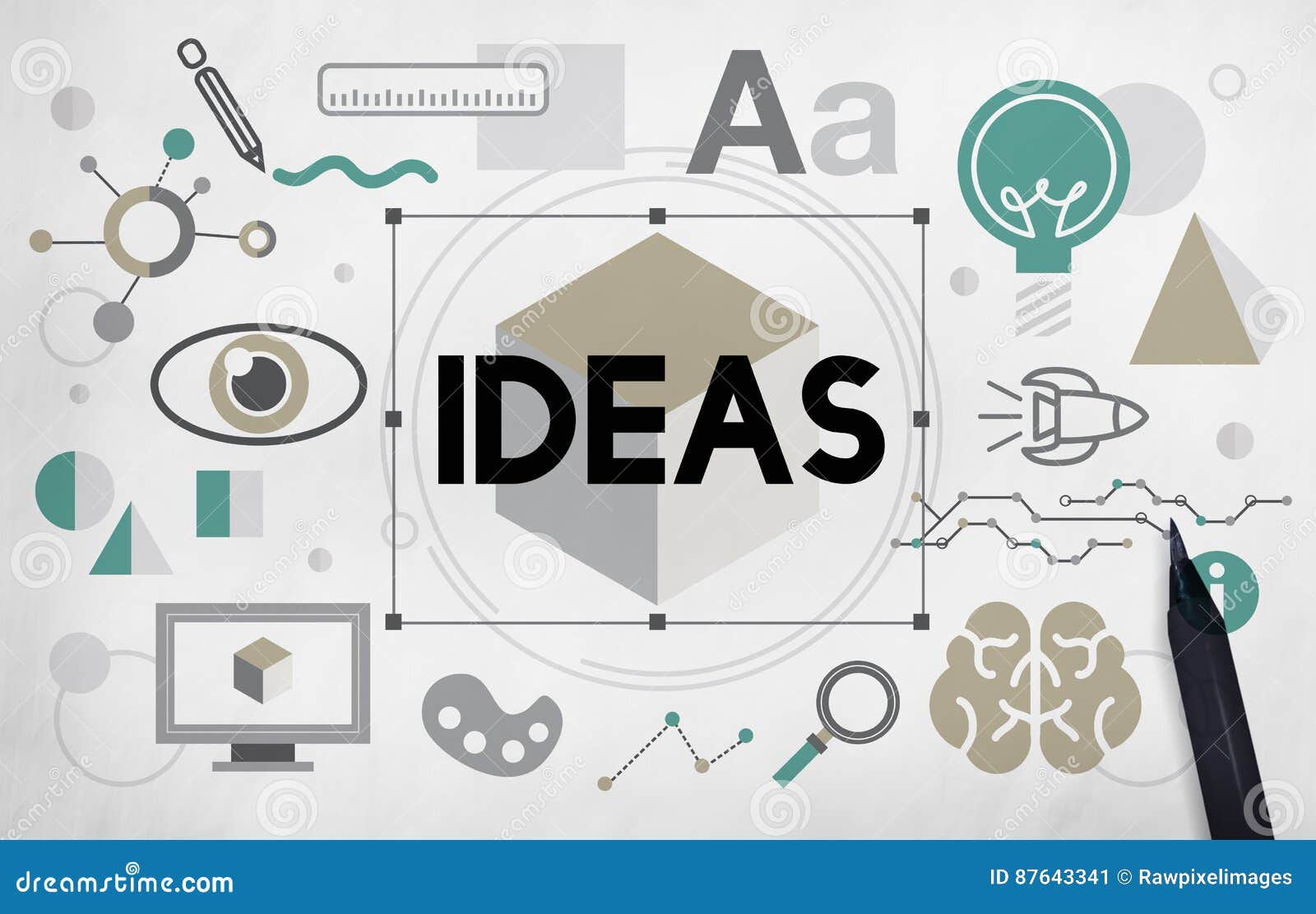 Ideas Innovation Indicates Innovations Inventions And Creativity Stock ...