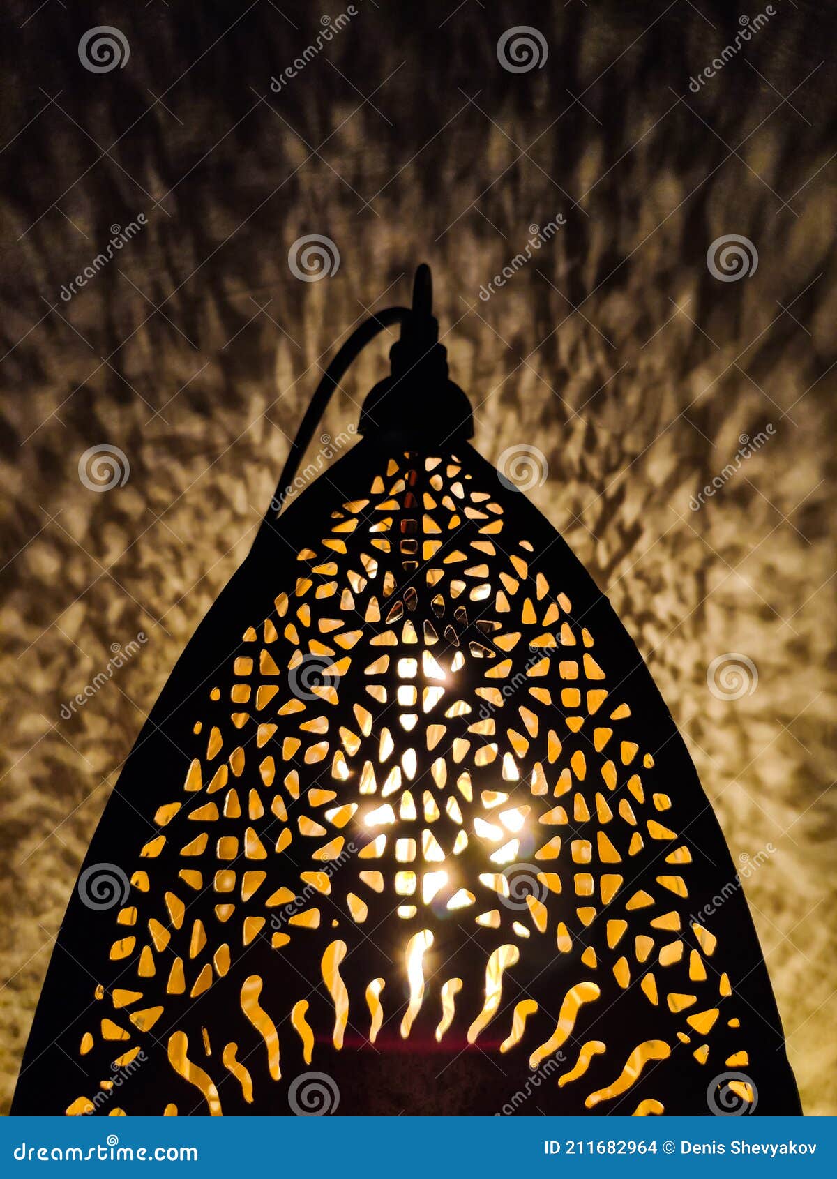 Decorative Lamp. Drawing with Light on the Wall. Stock Photo - Image of ...
