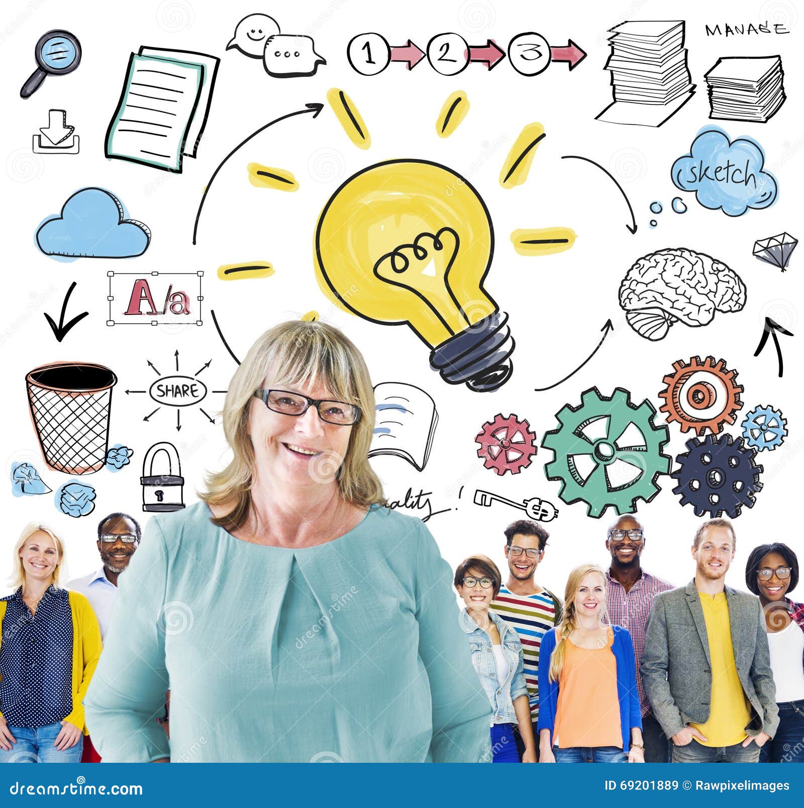 Ideas Learning Strategy Plan Teamwork Concept Stock Image - Image of ...