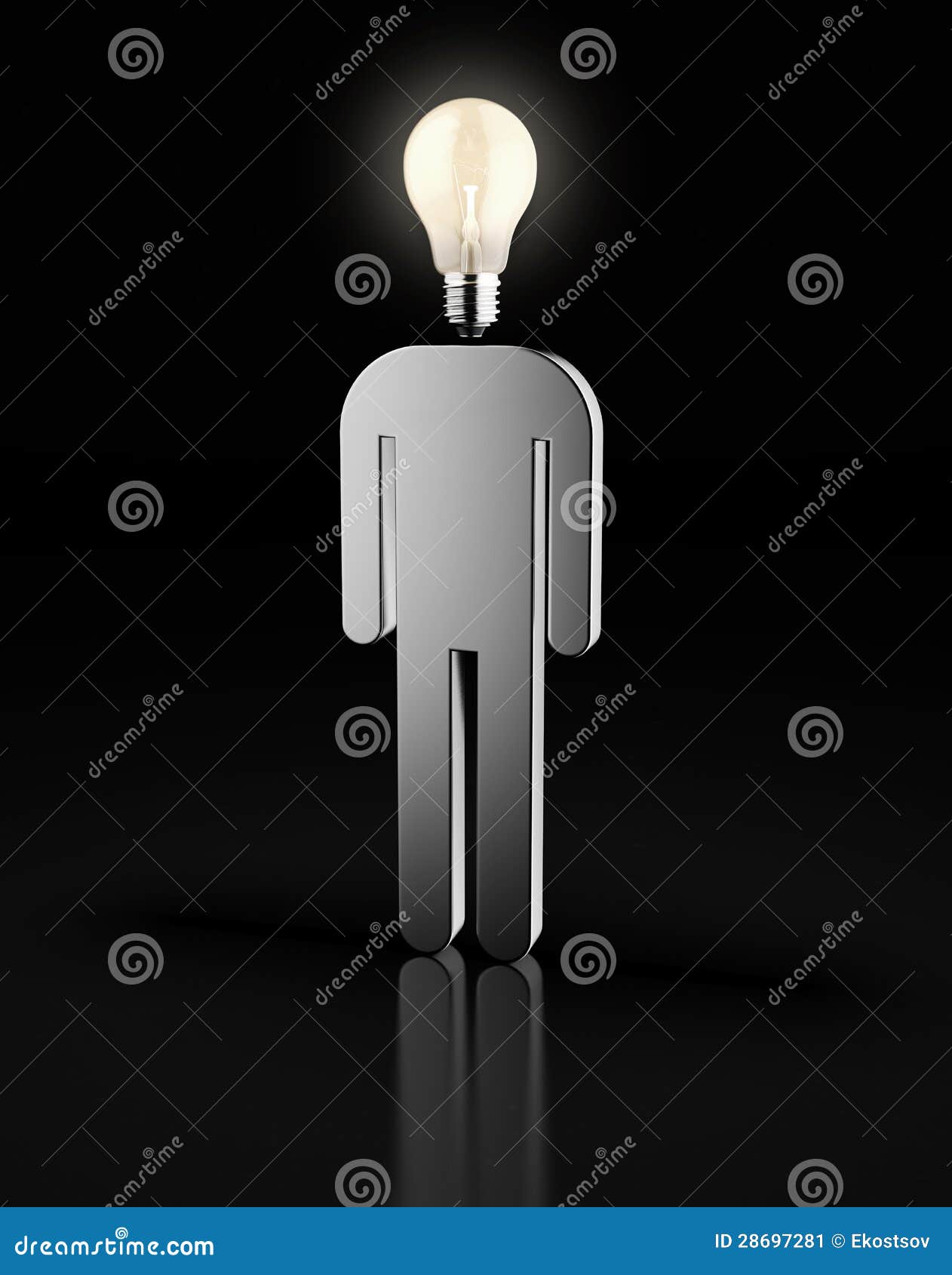 Ideas man stock illustration. Illustration of bright - 28697281
