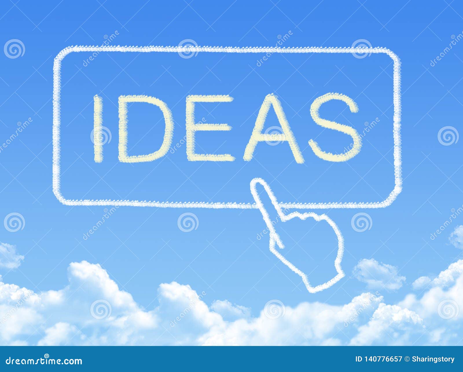 Ideas message cloud shape stock illustration. Illustration of concepts ...