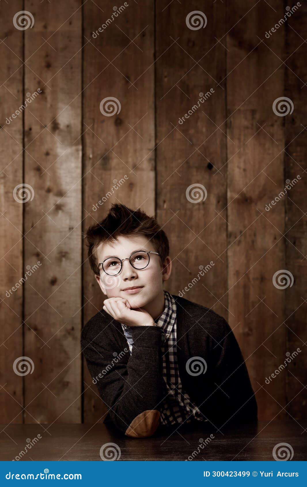 Ideas, Smart and Youth Child Thinking of Mockup Space Development ...