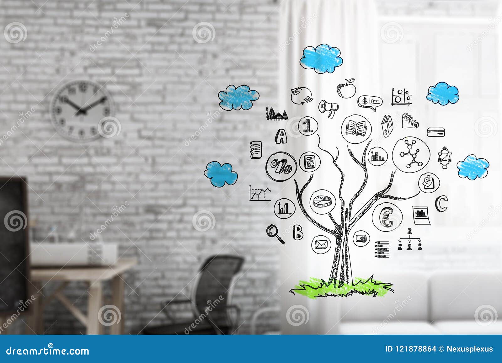 Ideas for Success Achieving Stock Photo - Image of chart, arrow: 121878864