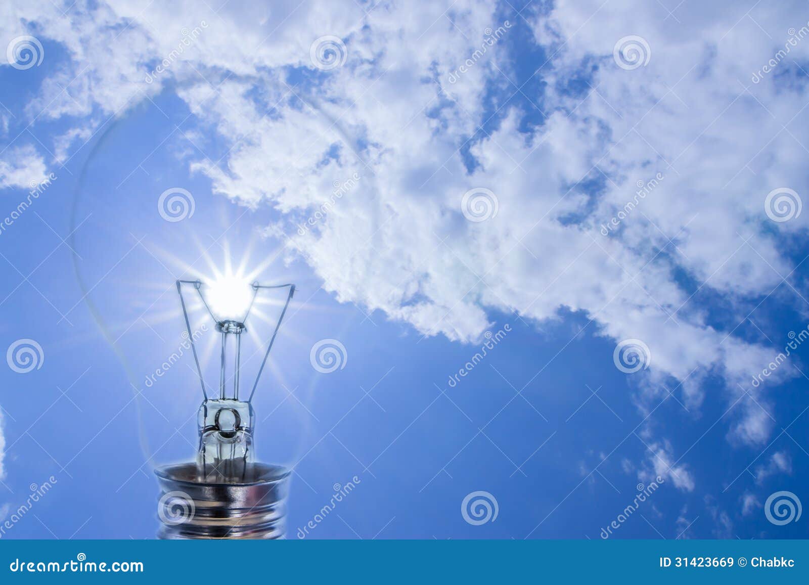 Ideas, the Sun, a Light Bulb. Stock Illustration - Illustration of bulb ...