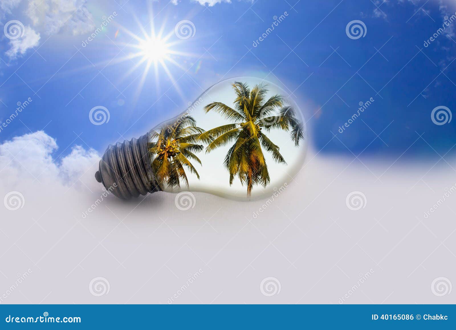 Ideas, Sun with Light Bulbs. Stock Photo - Image of foreground, objects ...