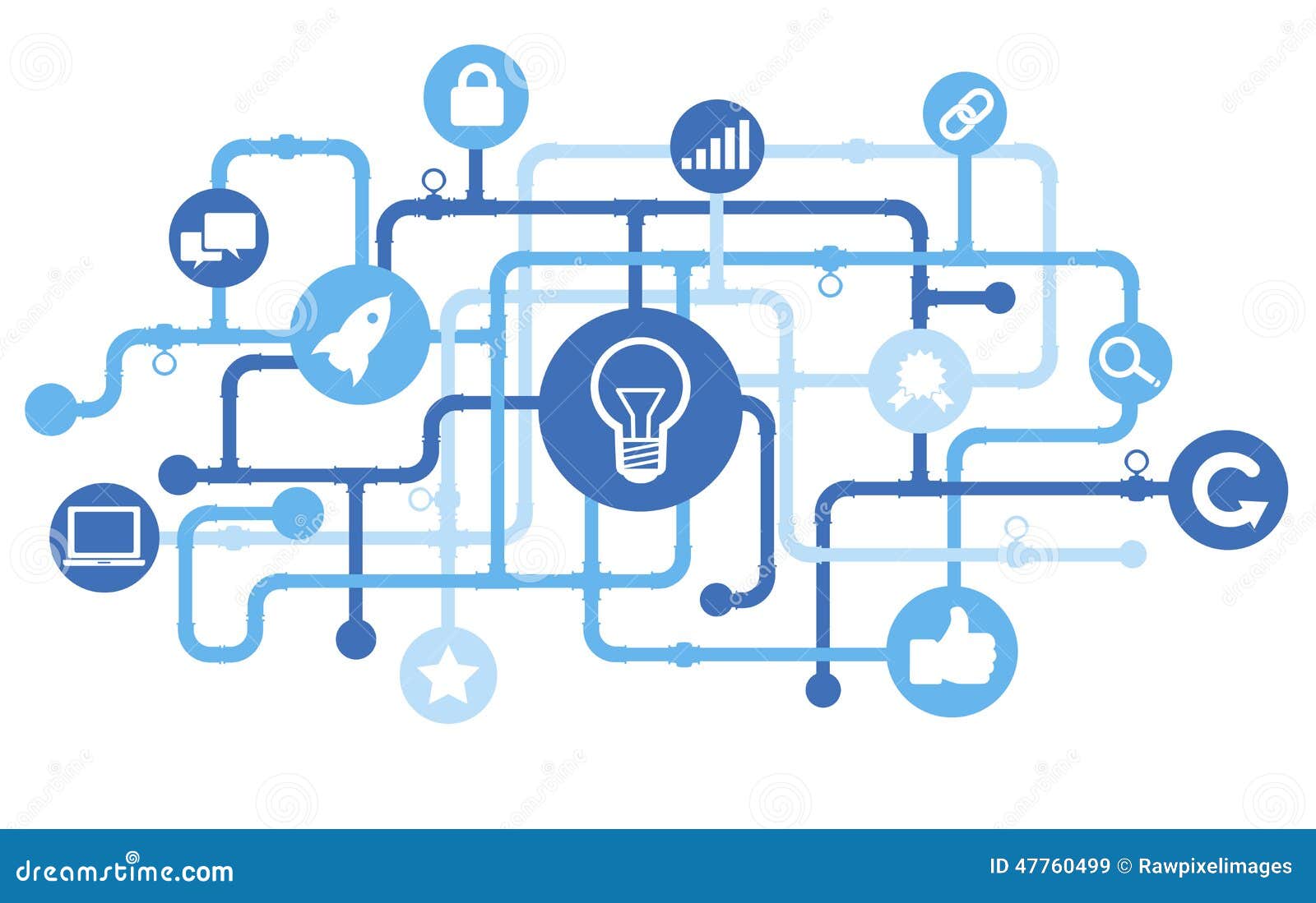 Technology Networking Vector Line Icons Set. Networking, Technology ...