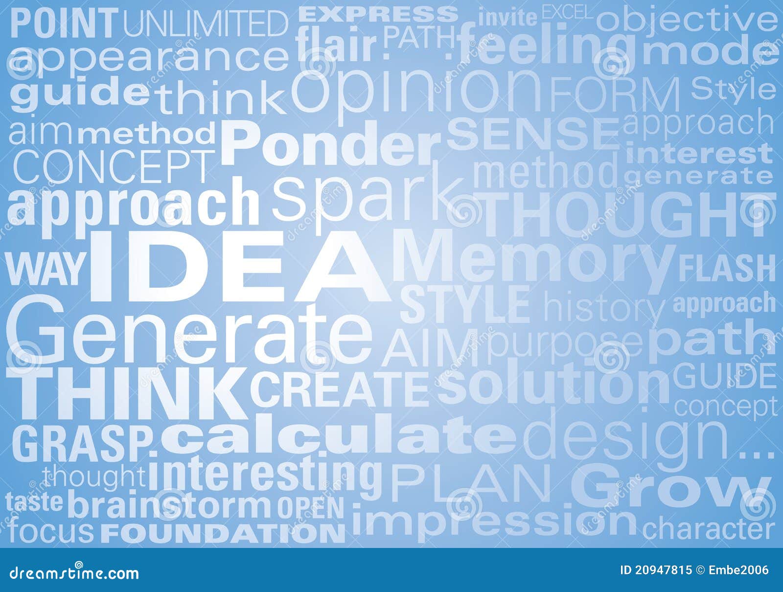 Ideas in Text stock vector. Illustration of text, blue - 20947815