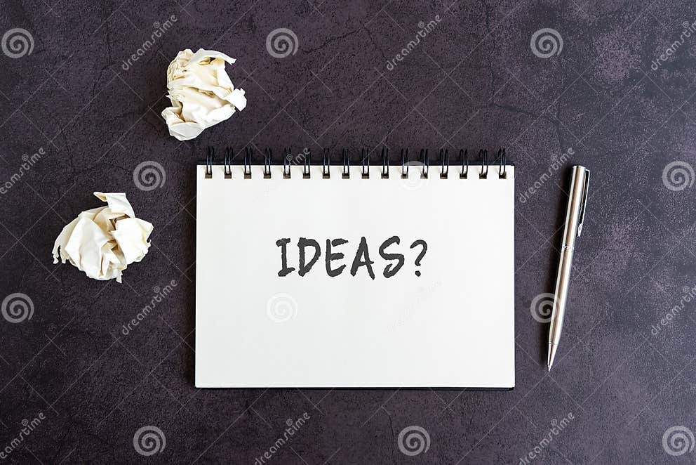 Ideas text on notepad stock image. Image of office, career - 171843717