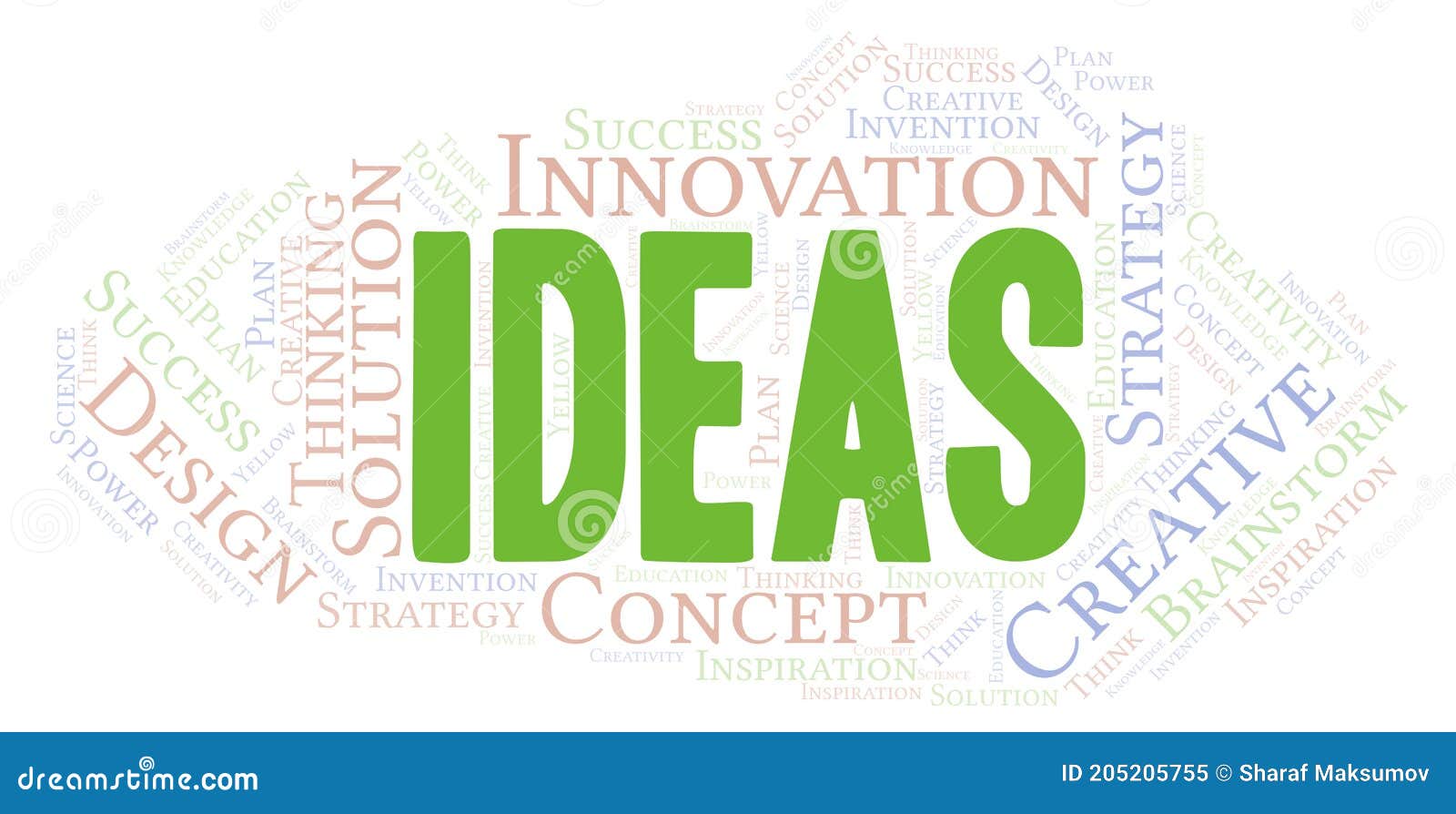 Ideas Typography Word Cloud Create with the Text only. Stock ...