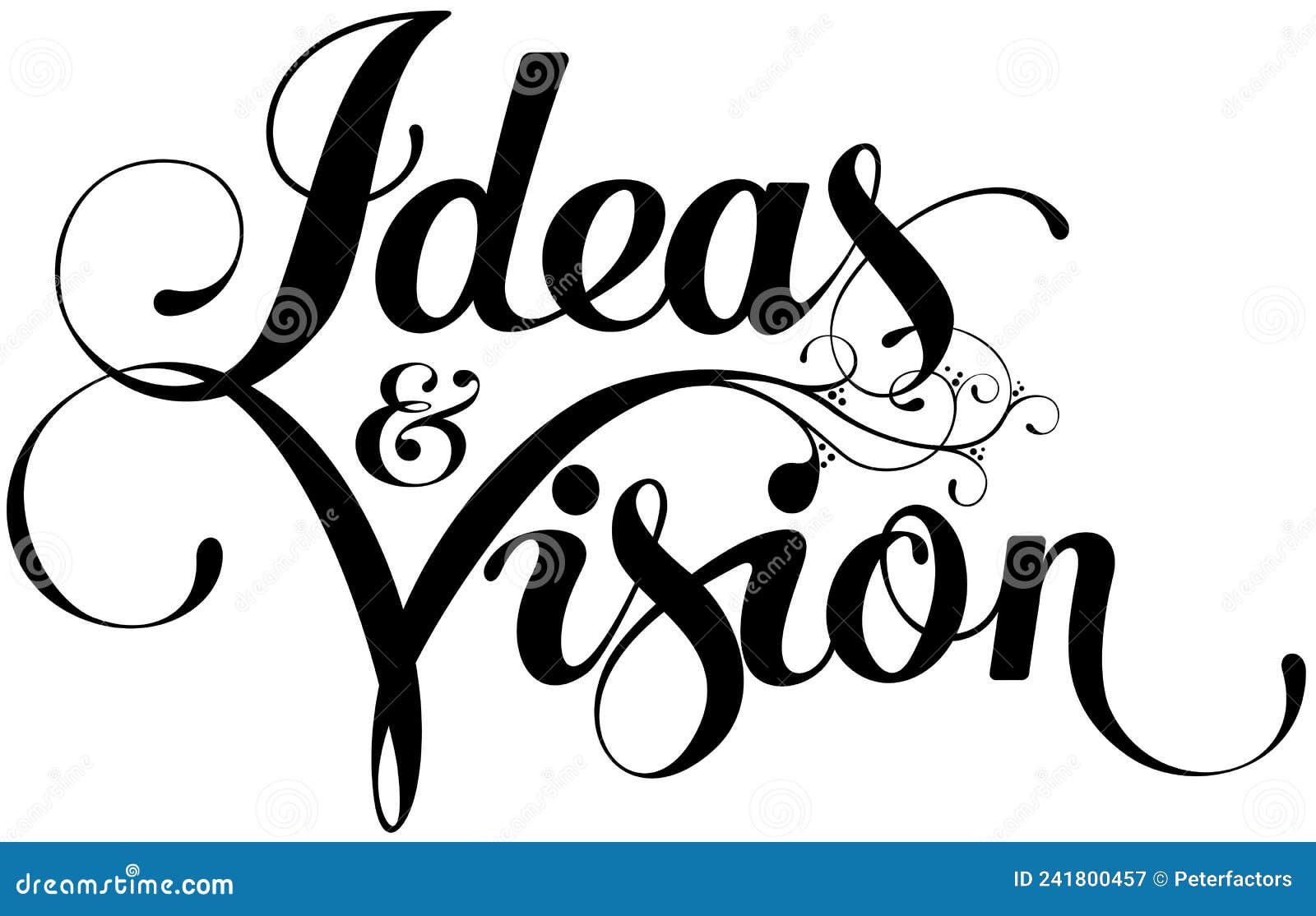 Ideas & Vision - Custom Calligraphy Text Stock Vector - Illustration of ...