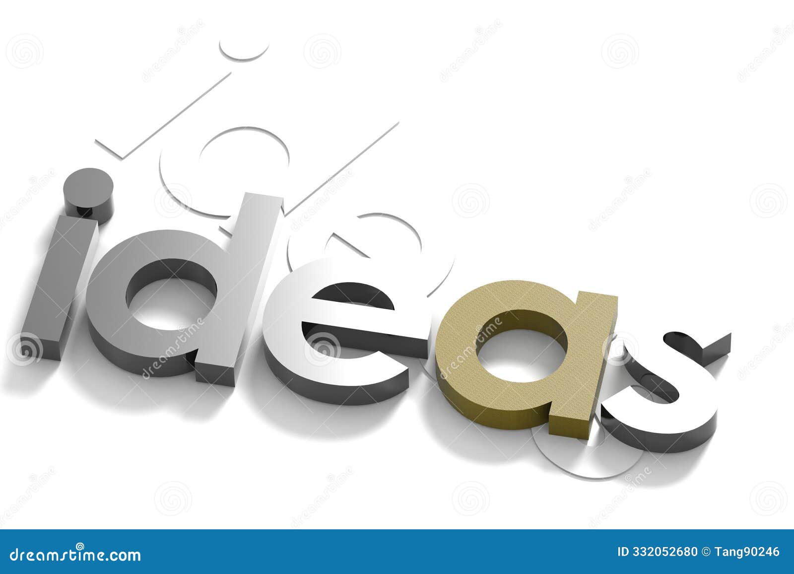 Ideas Word Isolated on White Background Stock Illustration ...