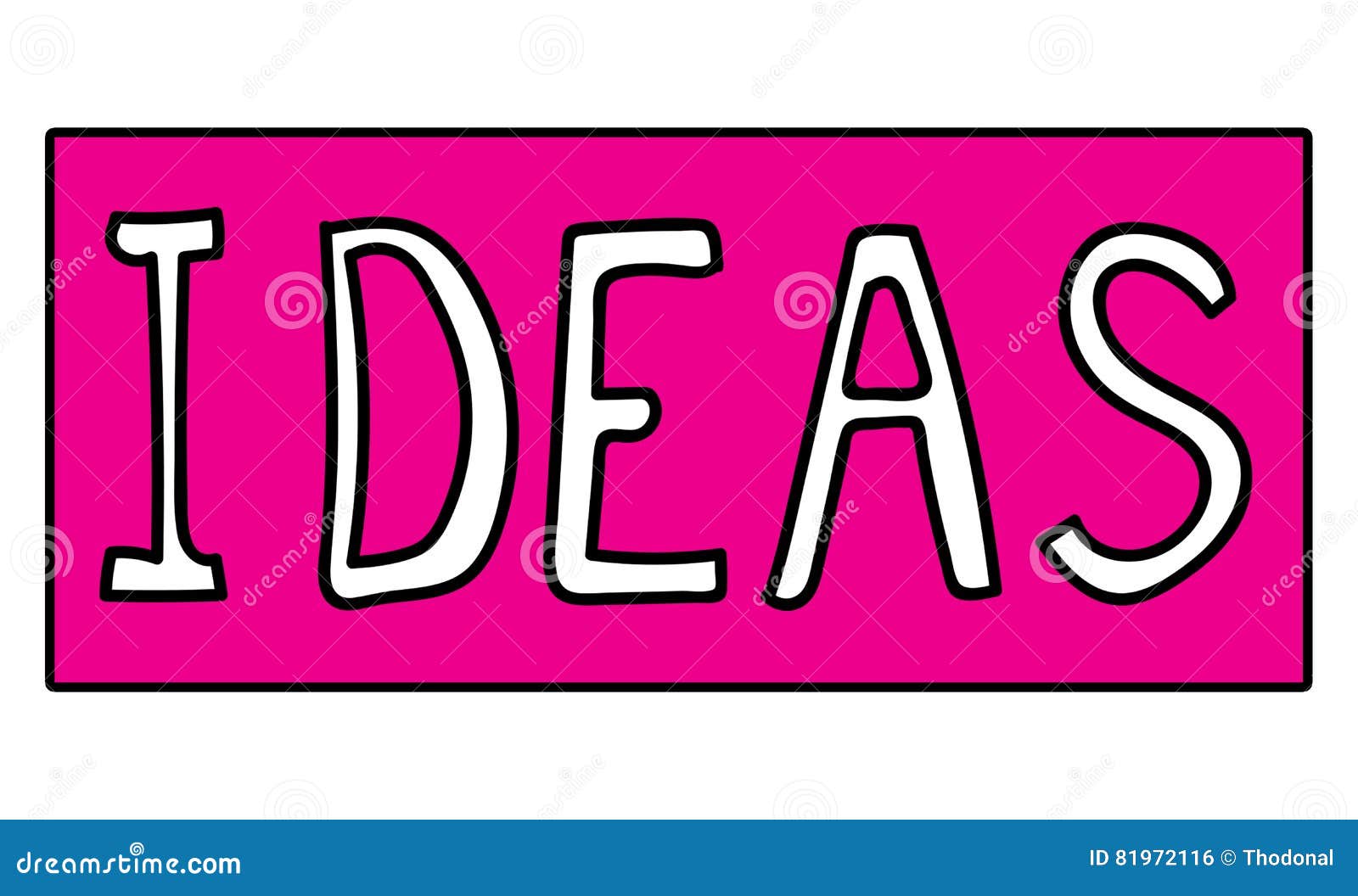Ideas Word Written on a Pink Sign Board Stock Illustration ...