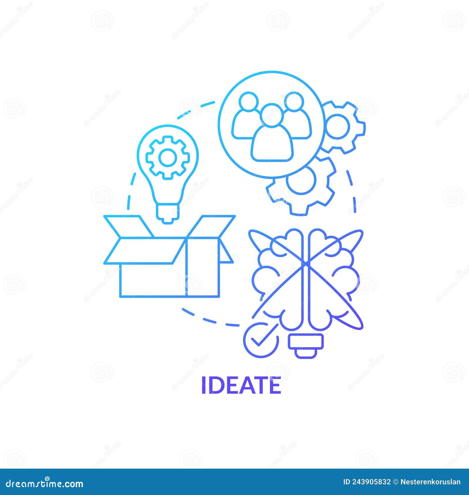 Ideate Blue Gradient Concept Icon Stock Vector - Illustration of design ... Ideate Blue Gradient Concept Icon Stock Vector - Illustration of design ...