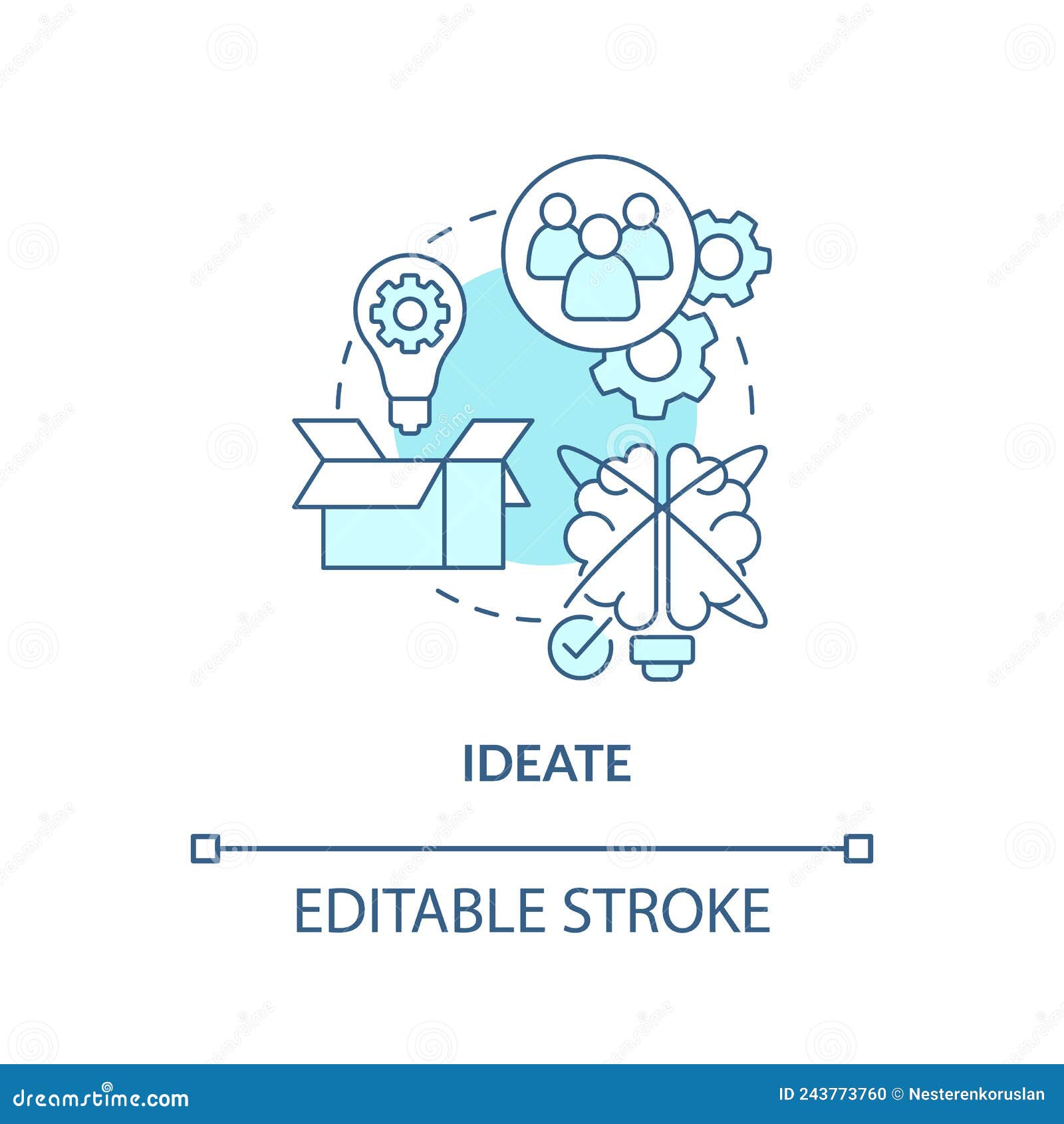 Ideate Round Stamp Think Plan New Ideas Royalty-Free Stock Photo ...