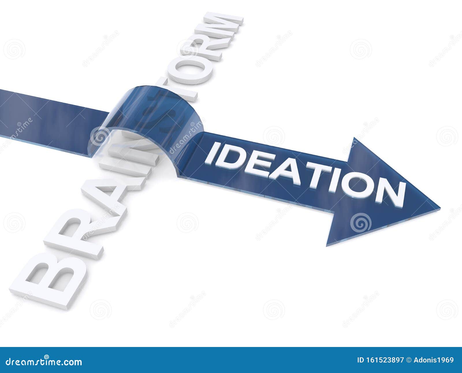 Ideation over brainstorm stock illustration. Illustration of ...