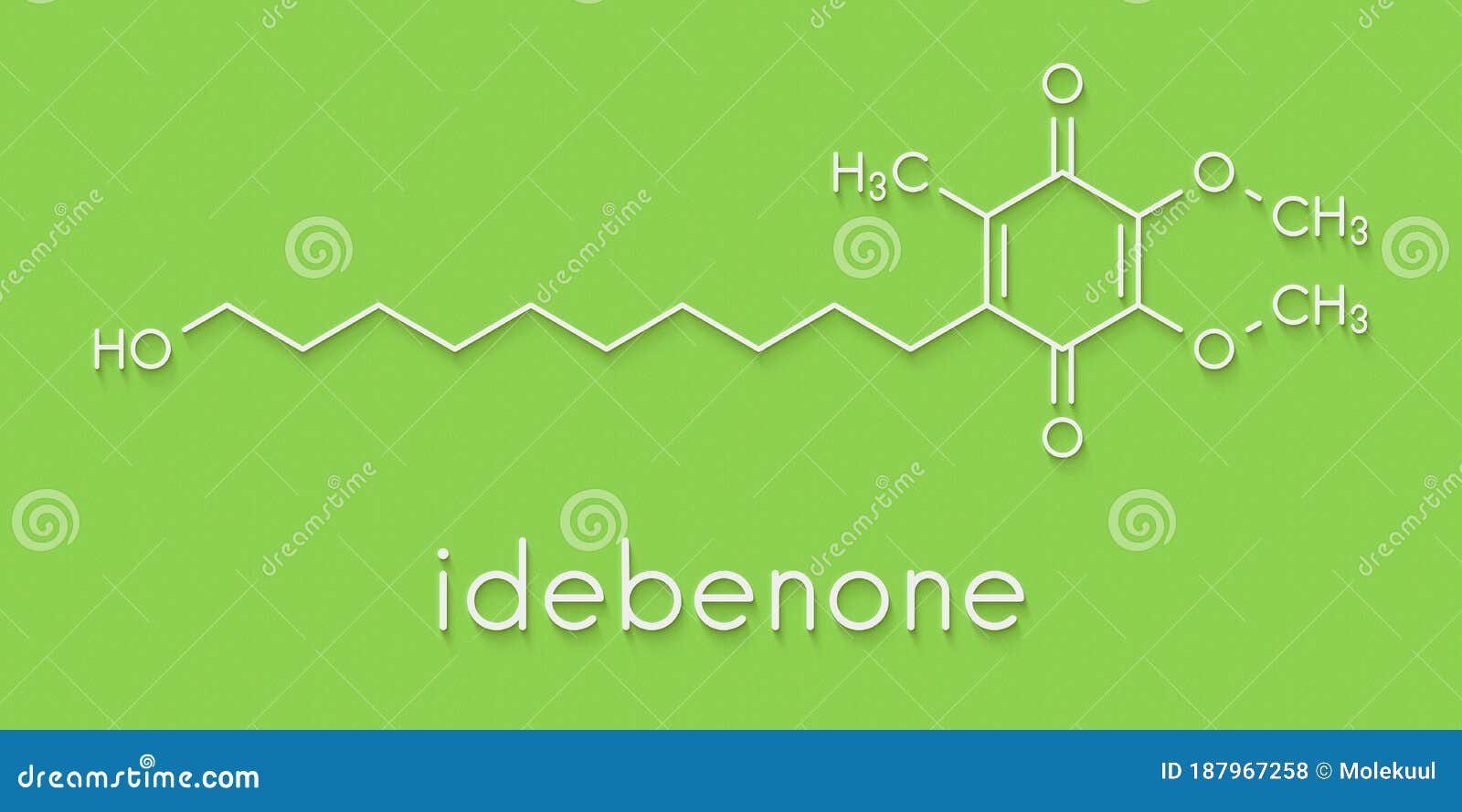 Idebenone Drug Molecule. Skeletal Formula. Stock Illustration ...