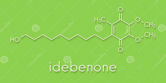 Idebenone Drug Molecule. Skeletal Formula. Stock Illustration ...