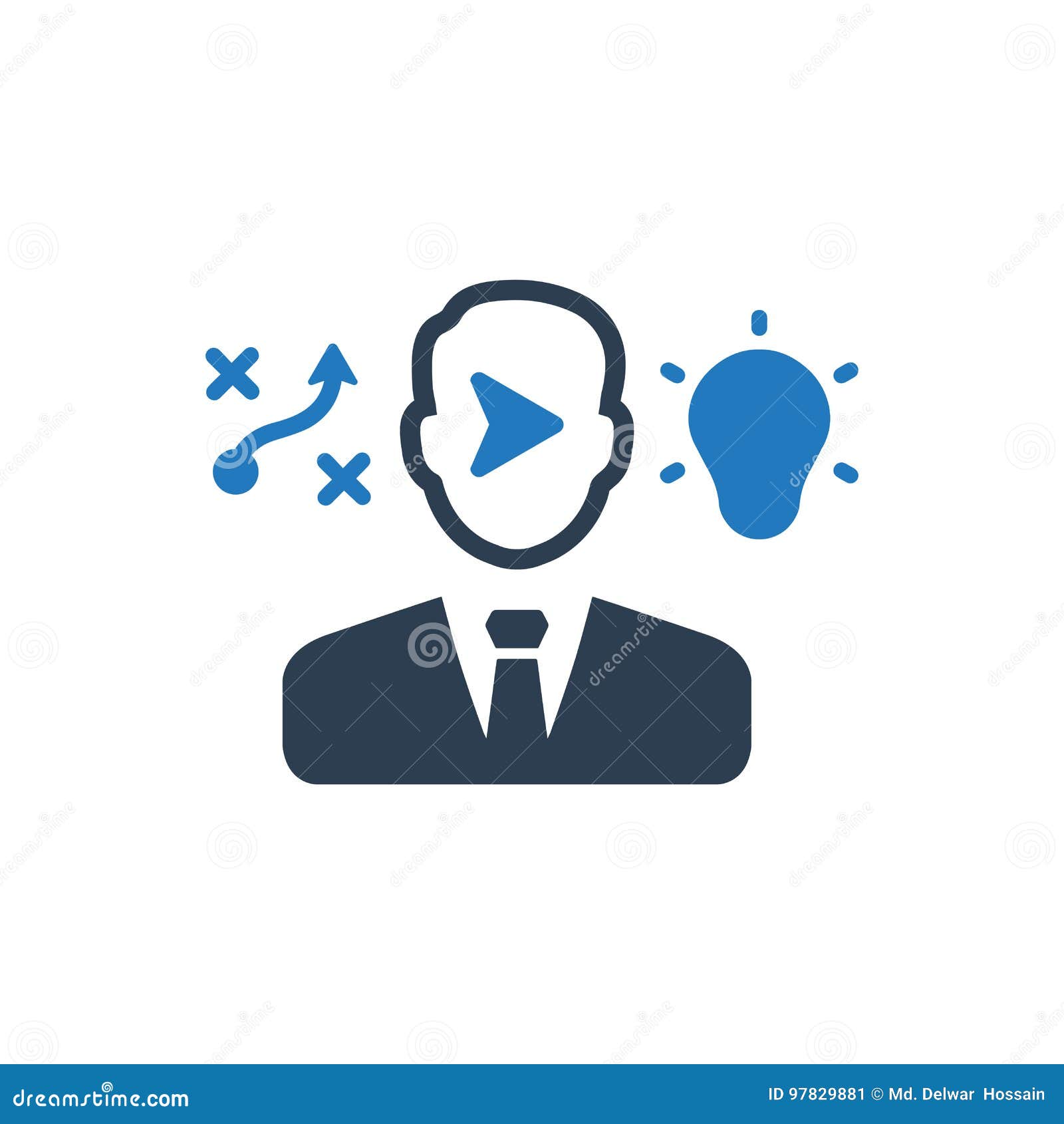 Idee die Pictogram maken vector illustratie. Illustration of oplossing ...