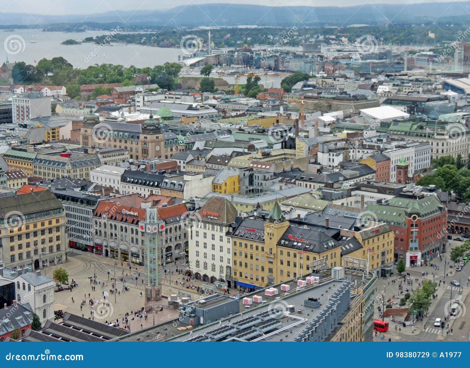 Ideia Aérea Do Centro De Cidade De Oslo Imagem de Stock Editorial ...