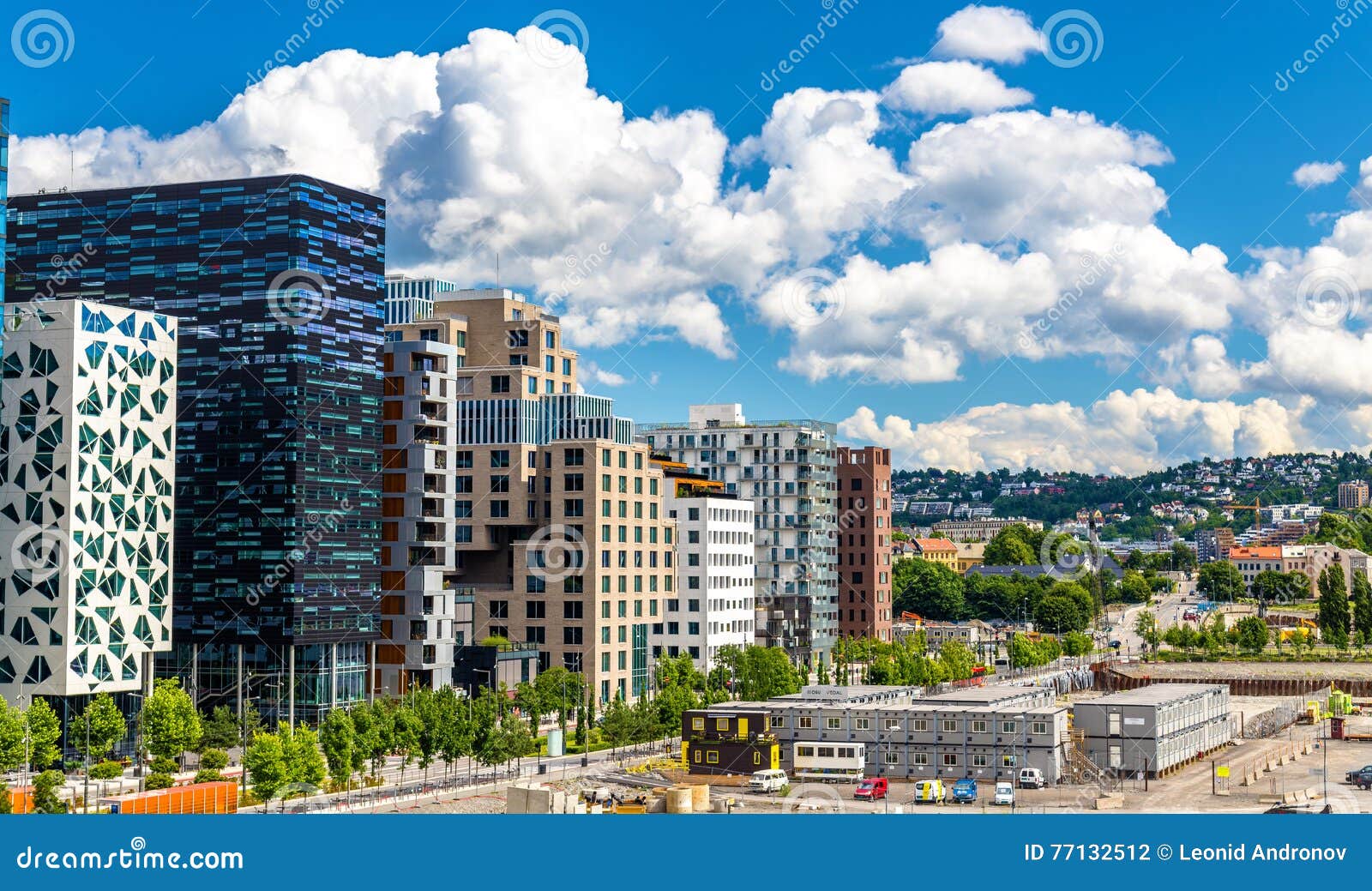 Ideia Do Centro De Cidade De Oslo Foto de Stock - Imagem de casa, marco ...