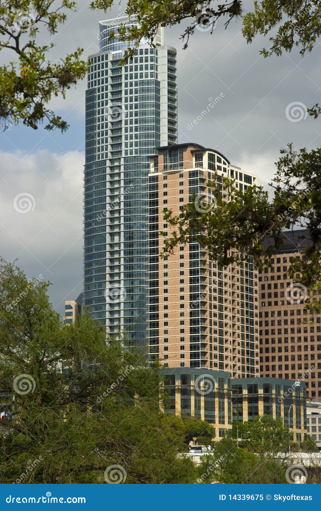 Ideia Do Olho Da Fuga Da Skyline Nova De Austin Imagem de Stock ...