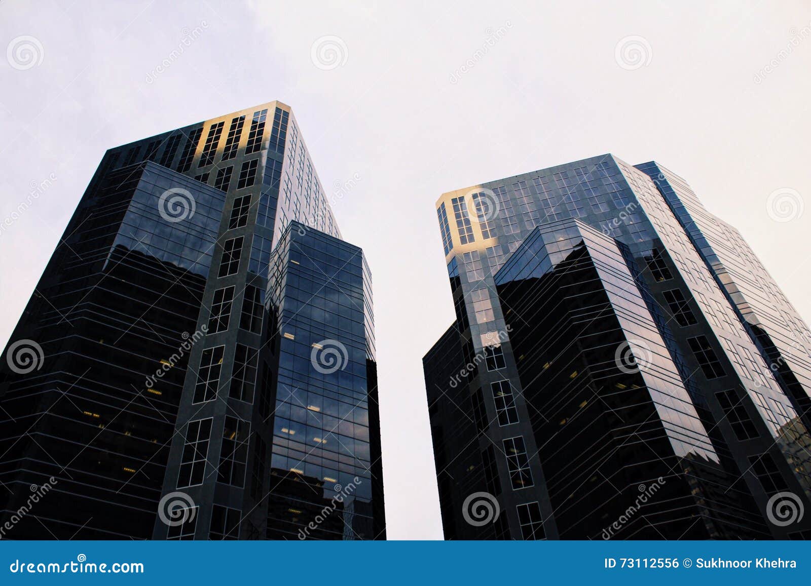 Identical Skyscraper Buildings Stock Photo - Image of skyscraper ...