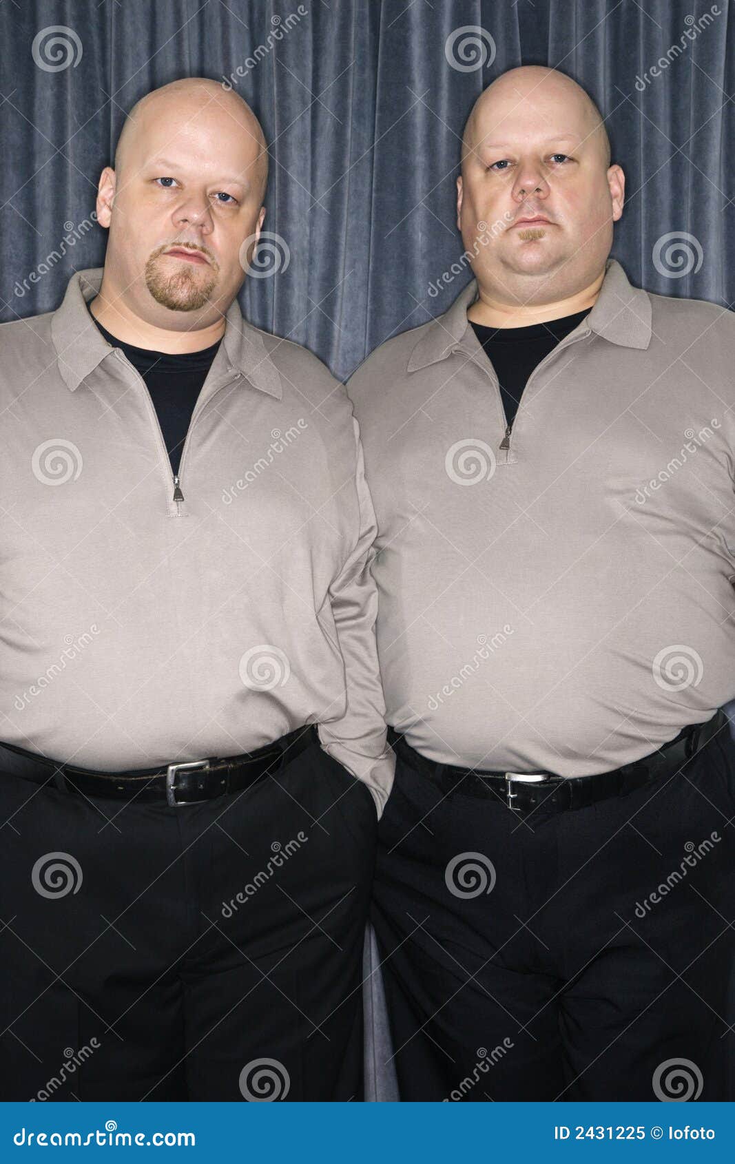 Identical twin men. stock image. Image of people, indoors - 2431225