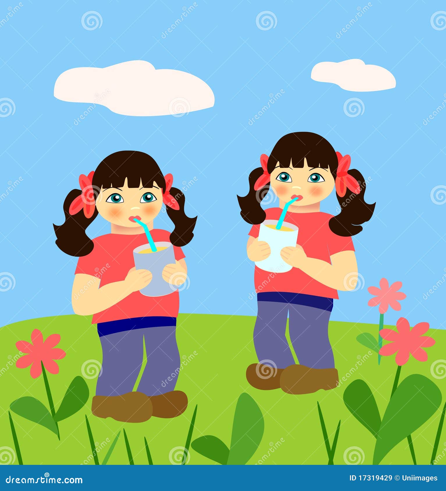 Identical Twins Royalty-Free Stock Image | CartoonDealer.com #10008004
