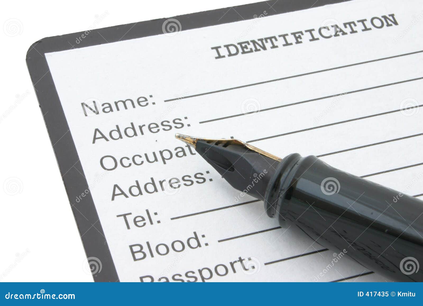 Identification stock image. Image of fountain, application - 417435