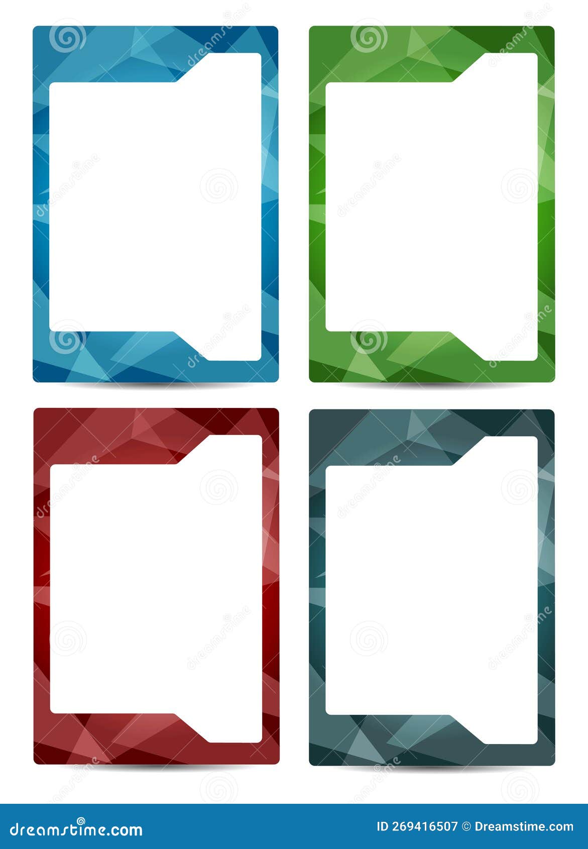Identification Abstract Card Frame Border Template Stock Vector ...