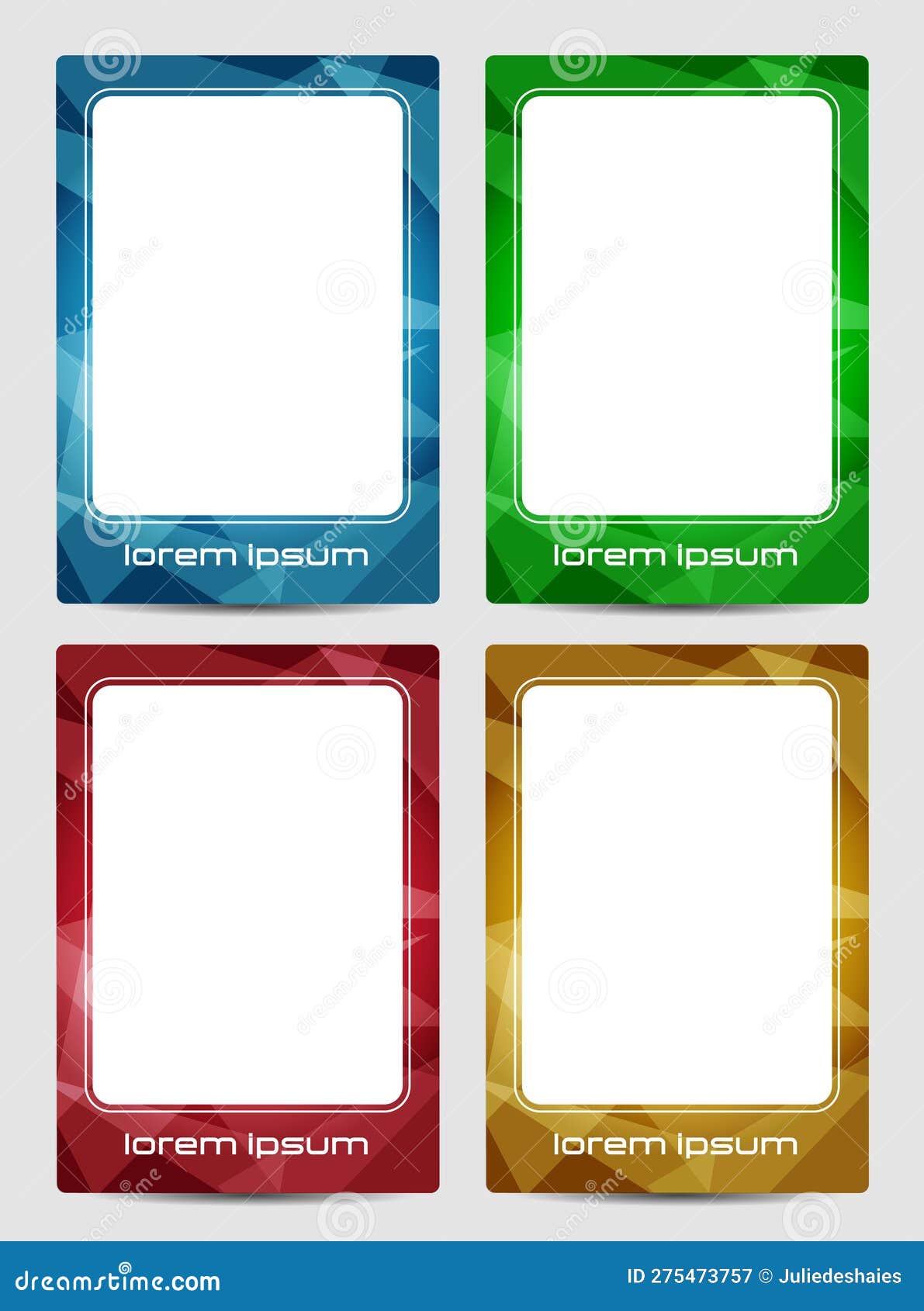 Identification Abstract Card Frame Border Template Stock Illustration ...