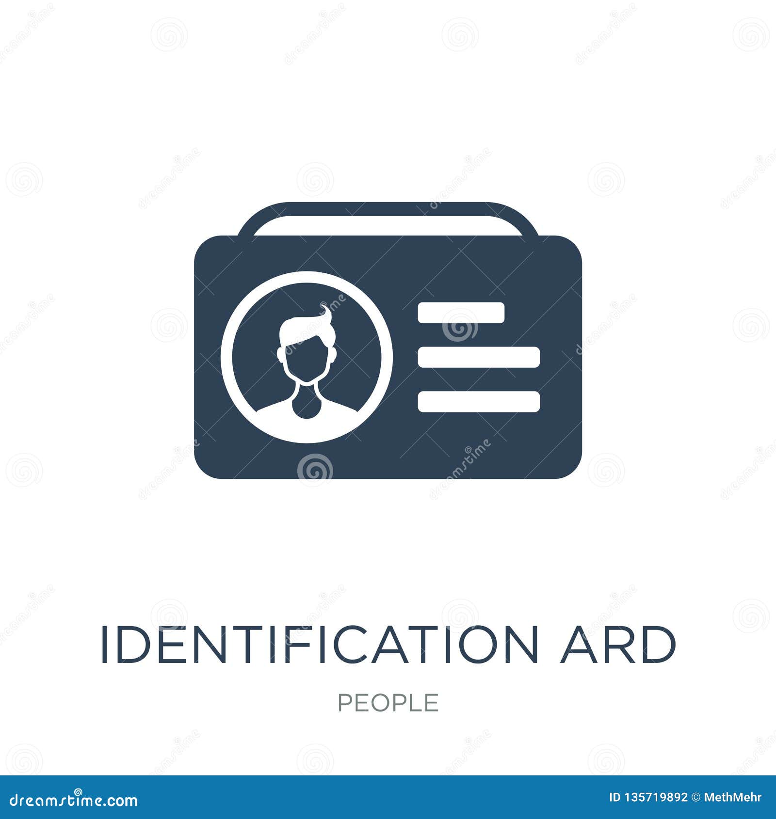 Identification Ard Icon in Trendy Design Style. Identification Ard Icon ...