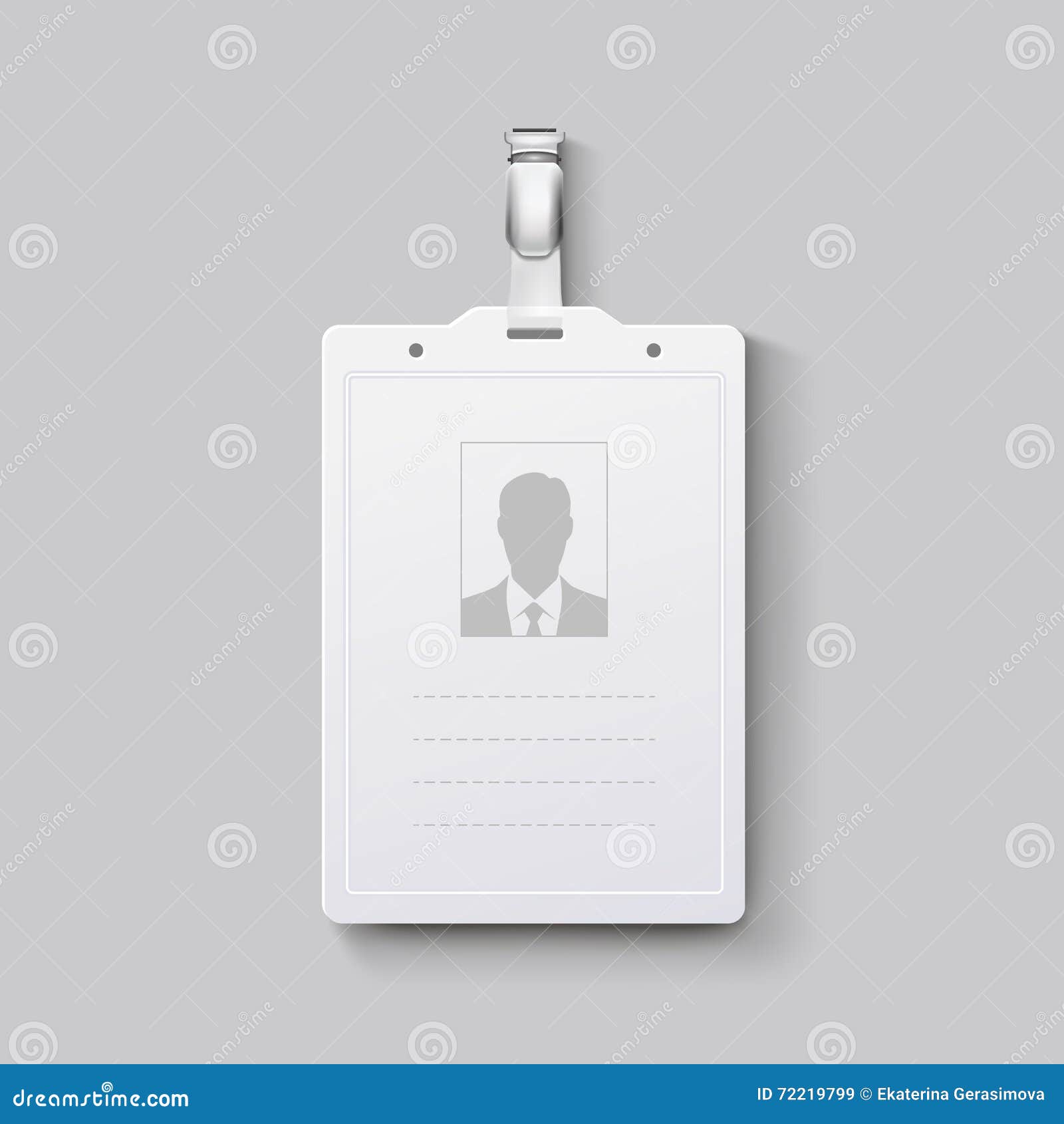 Identification Badge Set Vector. Id Card Blank. Name Template Profile ...