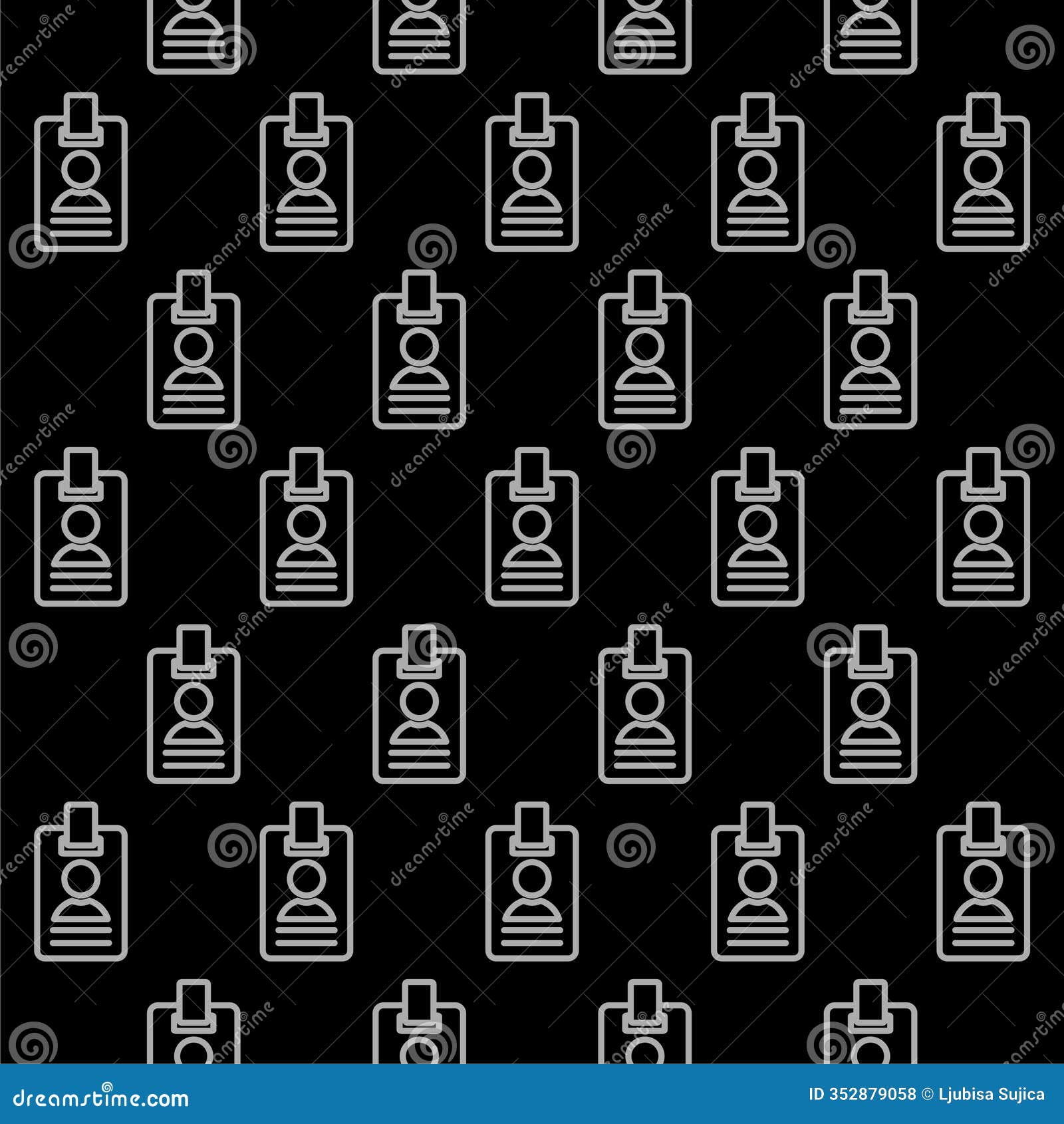 Set Identification Badge, Spiral Notebook, Briefcase And Hand For ...