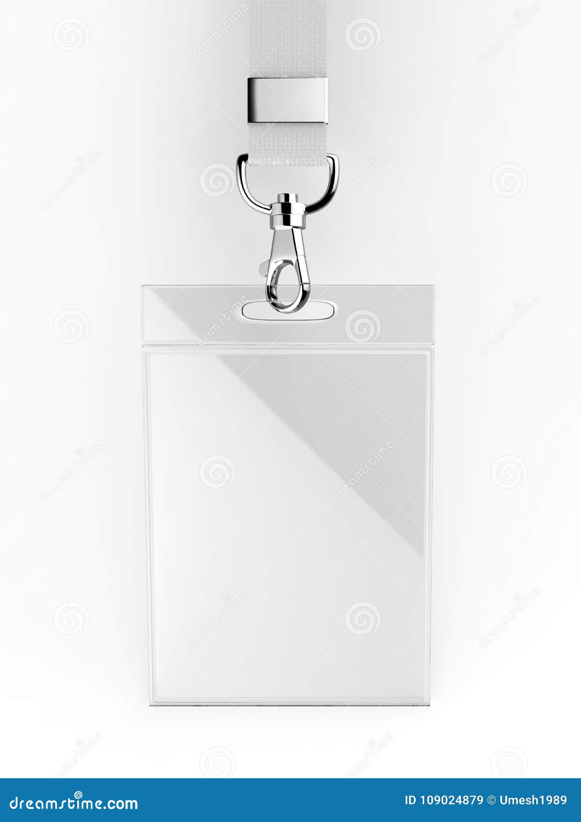 Identification Blank Empty Plastic Id Cards Set With Clasp And Lanyards ...