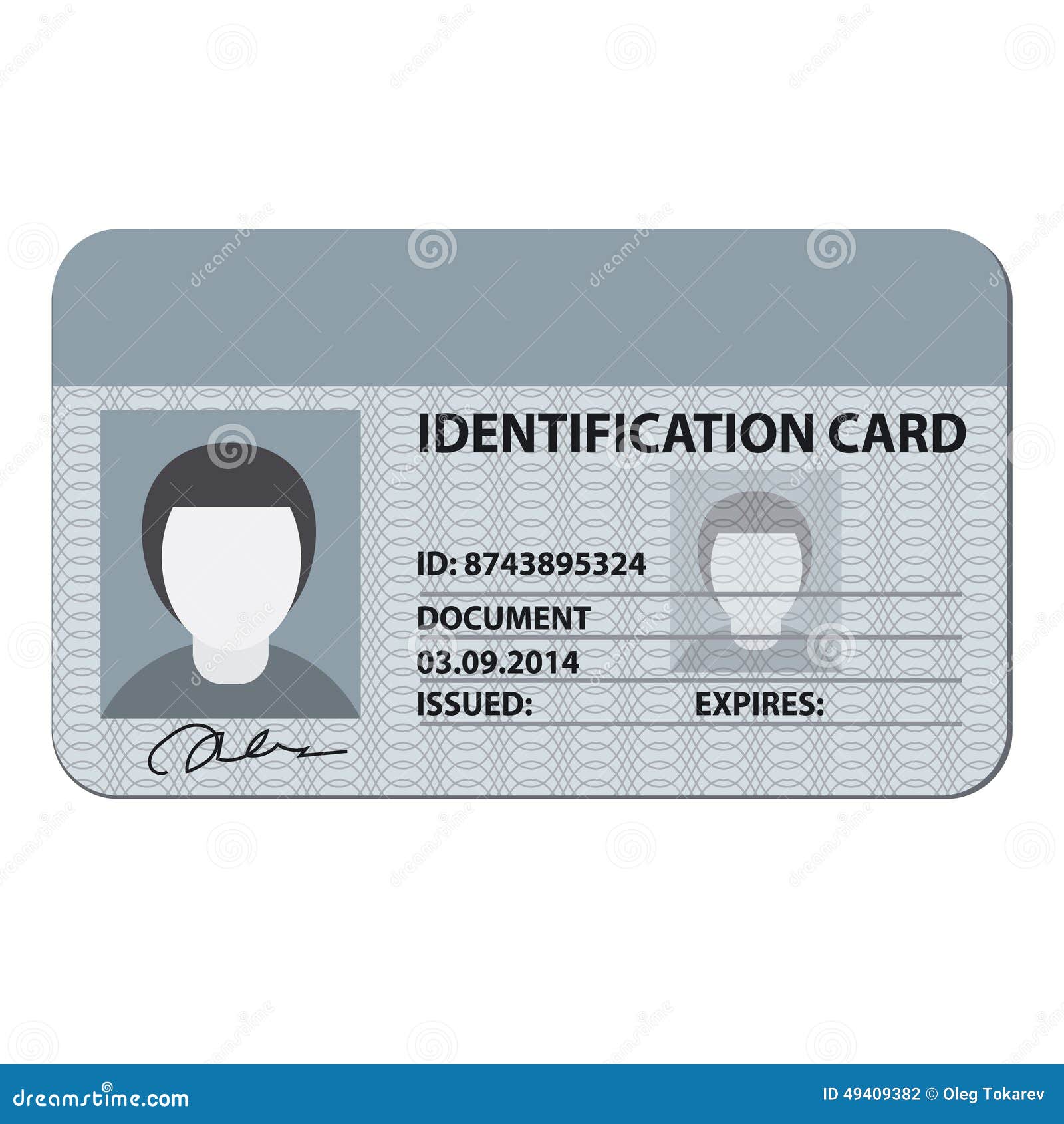 Identification card stock illustration. Illustration of personal - 49409382