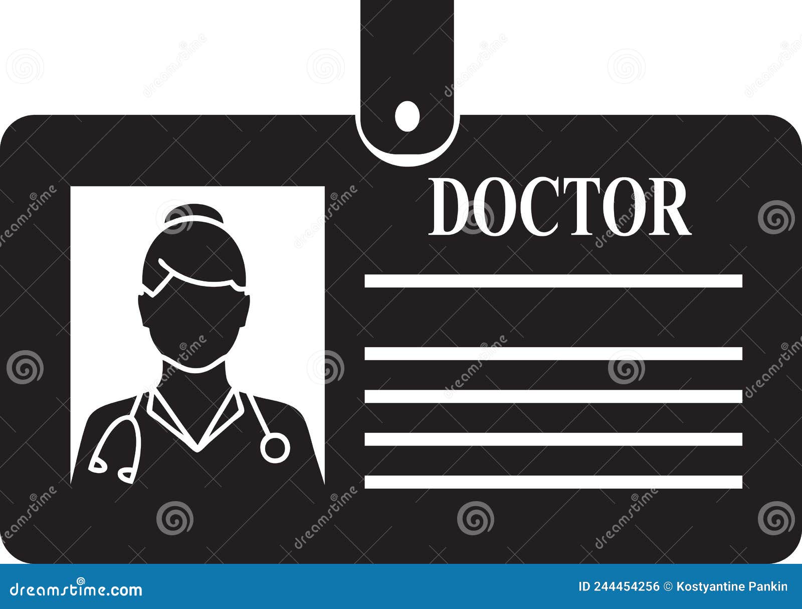 ID Card Of The Doctor. Vector Illustration | CartoonDealer.com #71301988
