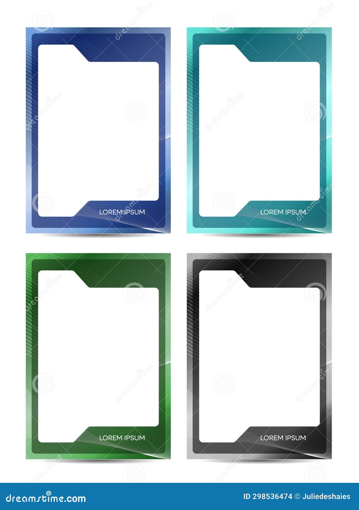 Identification Card Frame Border Template Stock Vector - Illustration ...