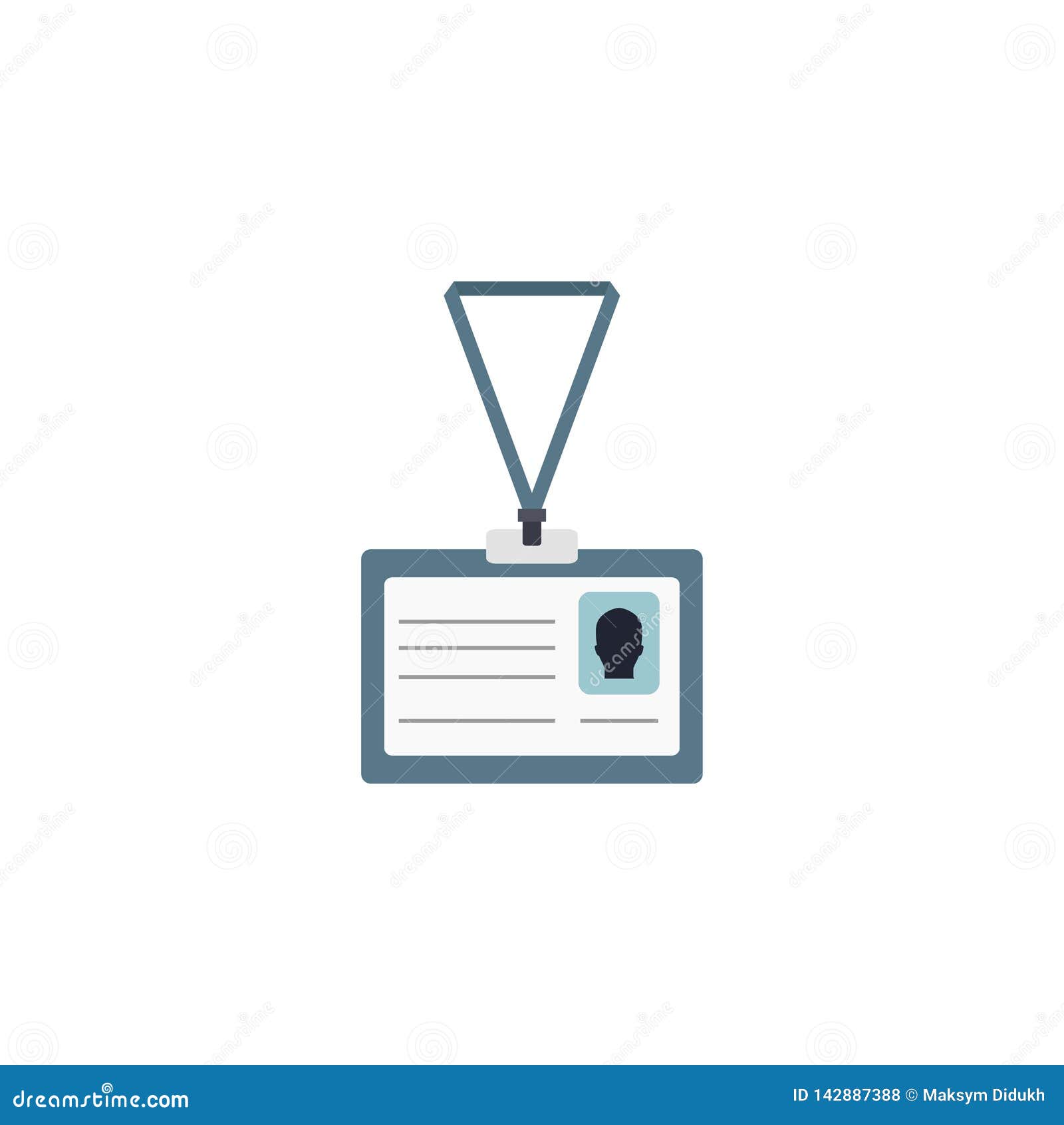 Identification Card Icon. Identity. Vector Illustration Stock ...