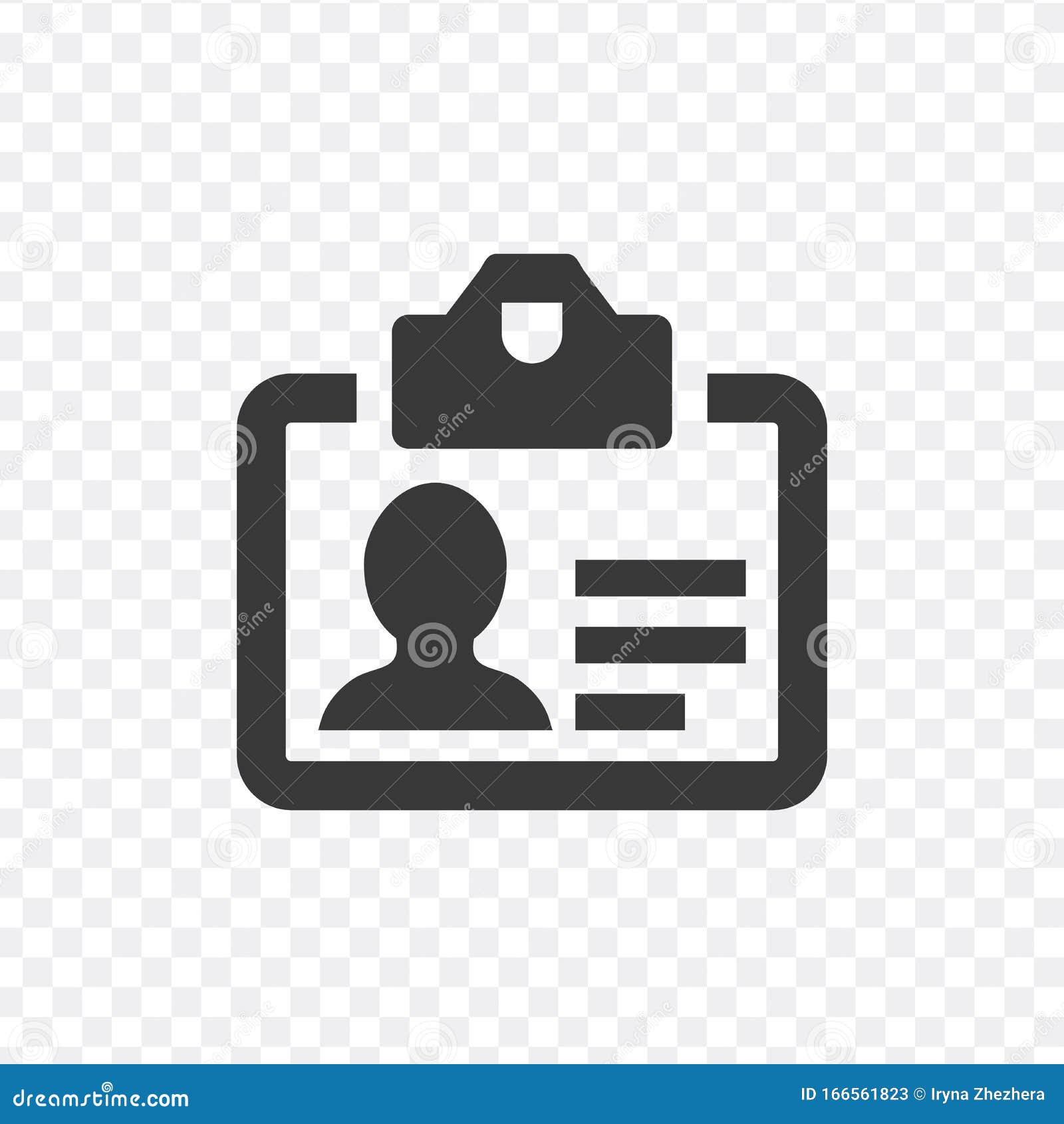 Identification Card Icon. Stock Vector Illustration Isolated on White ...