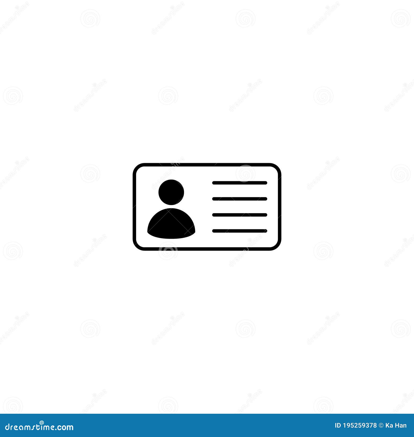 Identification Card Icon Vector in Trendy Style. ID Card Symbol ...