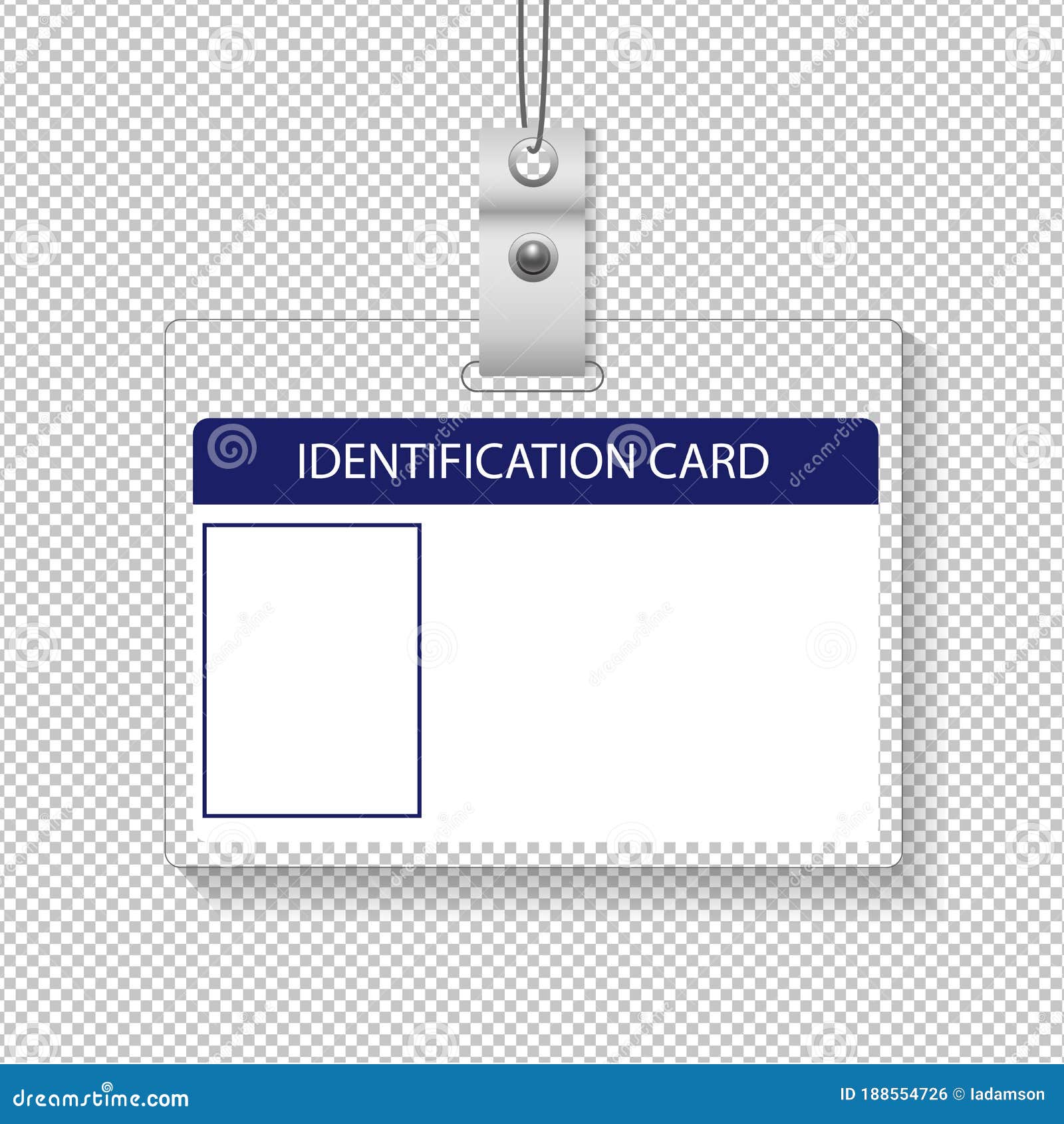 Identification Card Isolated Transparent Background Stock Vector ...