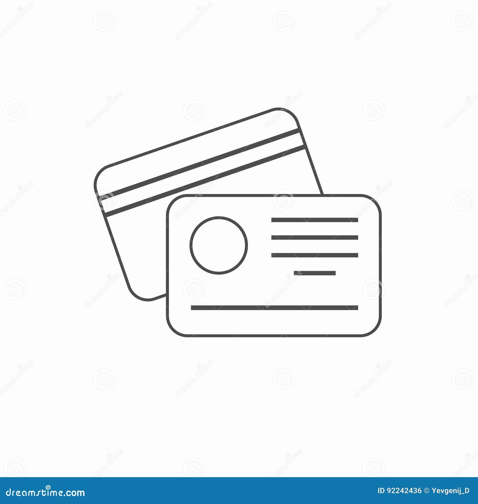 Key Card Line Icon. Plastic Magnetic Access Item For Opening Room Door ...